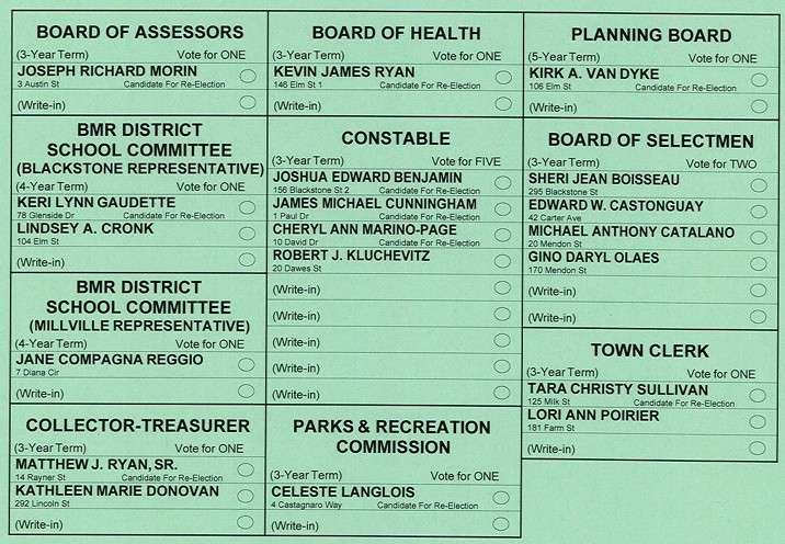 Who's on the April 7 Election Ballot for Blackstone? - Small Town Post